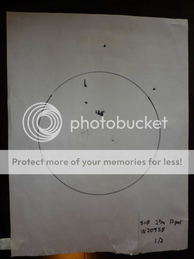 Five samples of 12 ga 00 Buck patterning. UPDATE: Low Recoil Shoot-Off ...